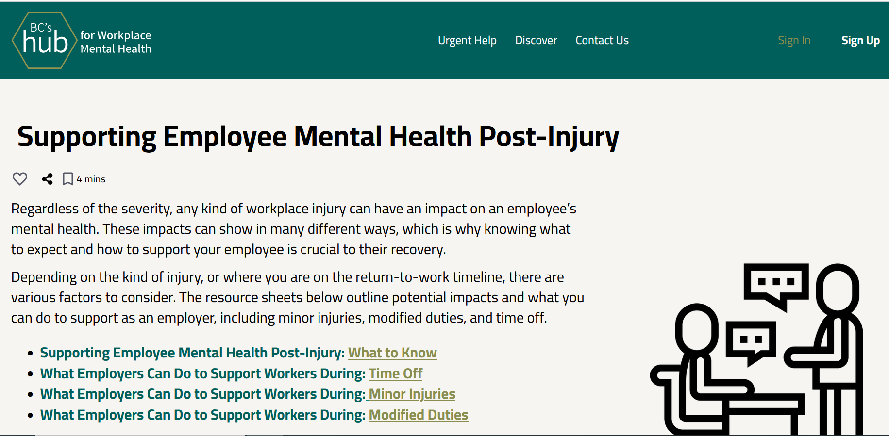 Supporting Employee Mental Health Post-Injury | go2HR Resources