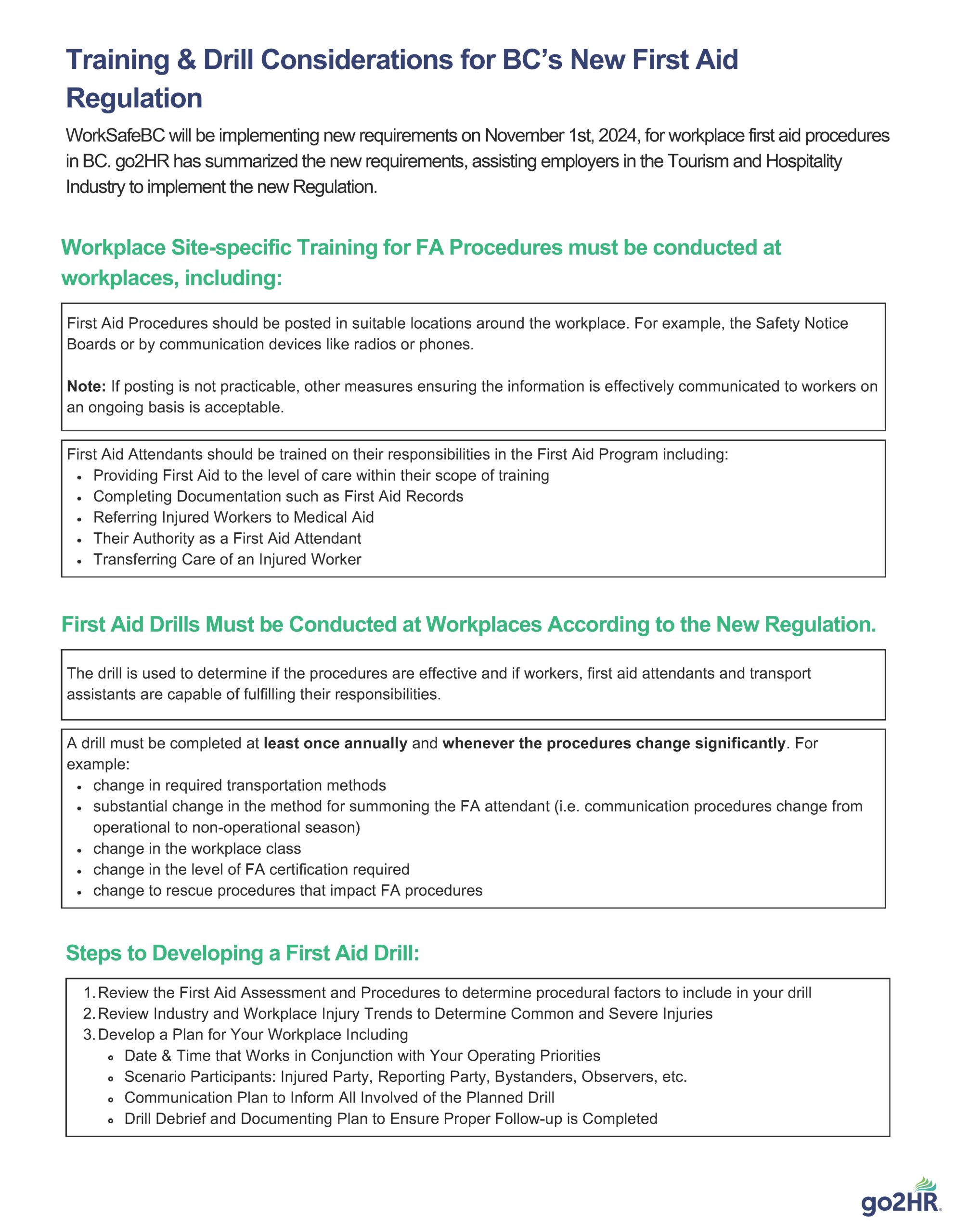 Key Considerations for First Aid Drills and Training | go2HR